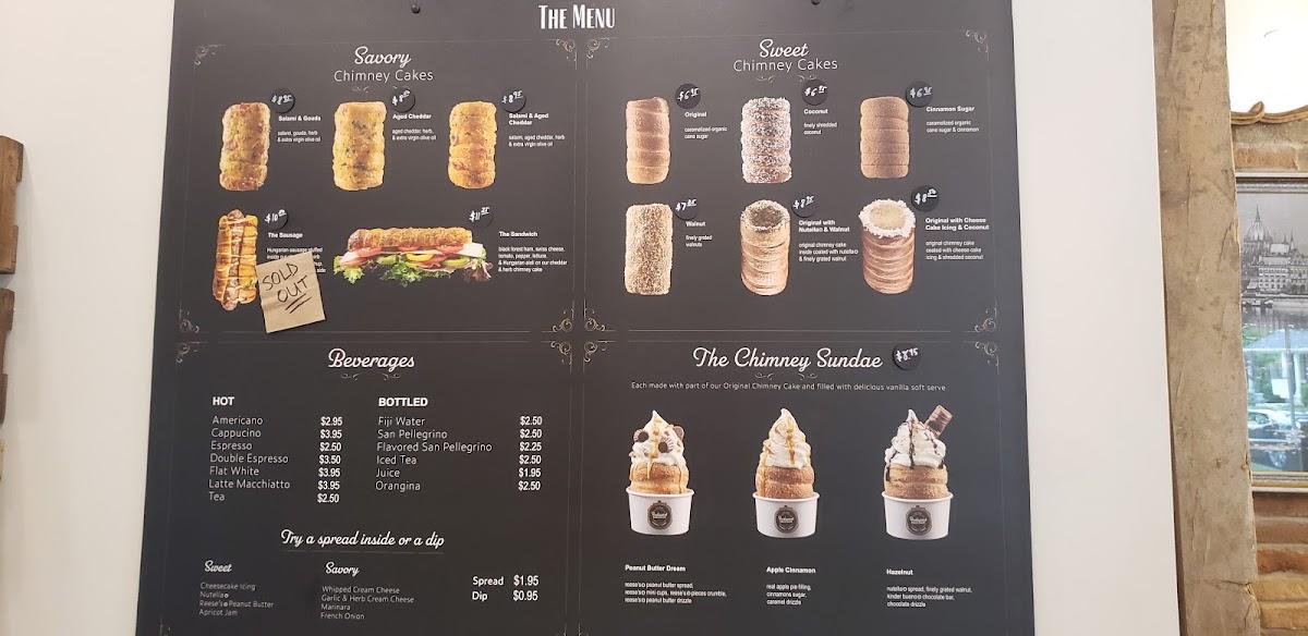 Menu at Budapest Bakeshop desserts, Niagara-on-the-Lake