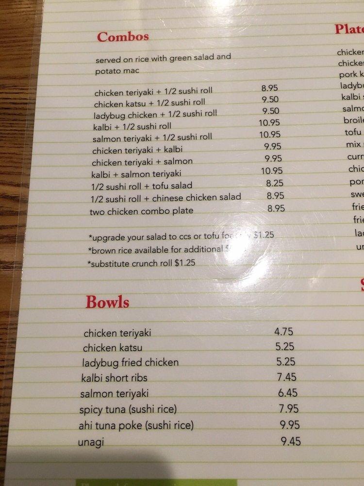 Menu at Ladybug Café restaurant, Gardena, S Western Ave