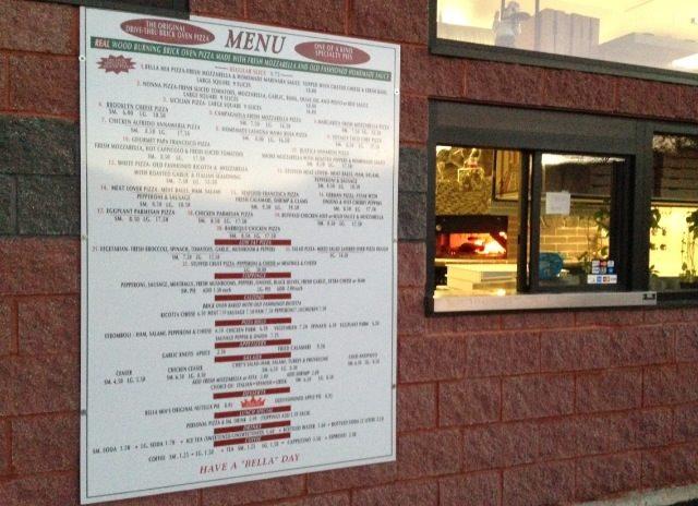 Menu at Bella Mia Brick Oven pizzeria, Liberty