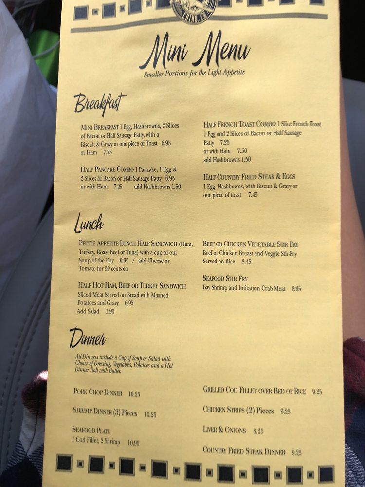 Menu at Flo's Airport Cafe, Chino
