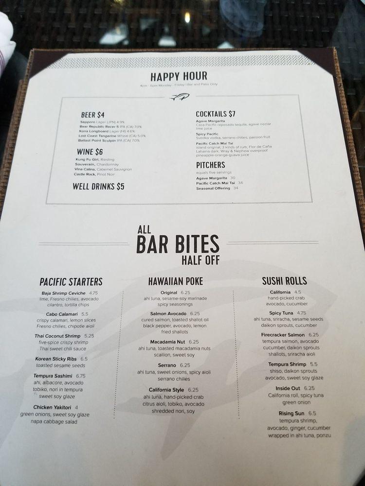 Menu at Pacific Catch restaurant, Corte Madera
