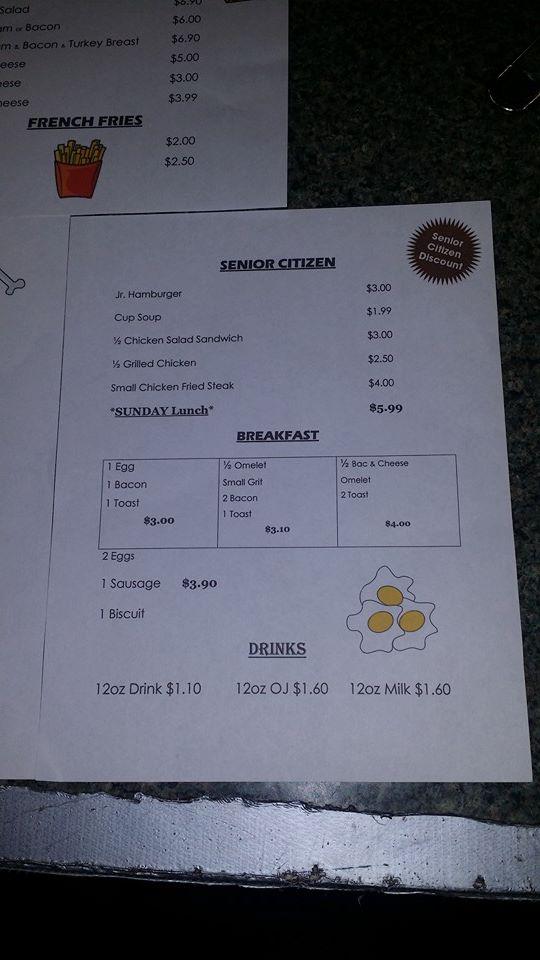 Menu at Filling Station restaurant, Henderson