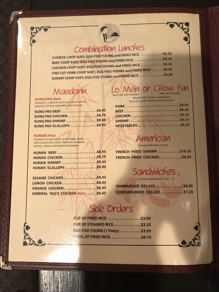 Menu at Moy's Restaurant, Elkhorn