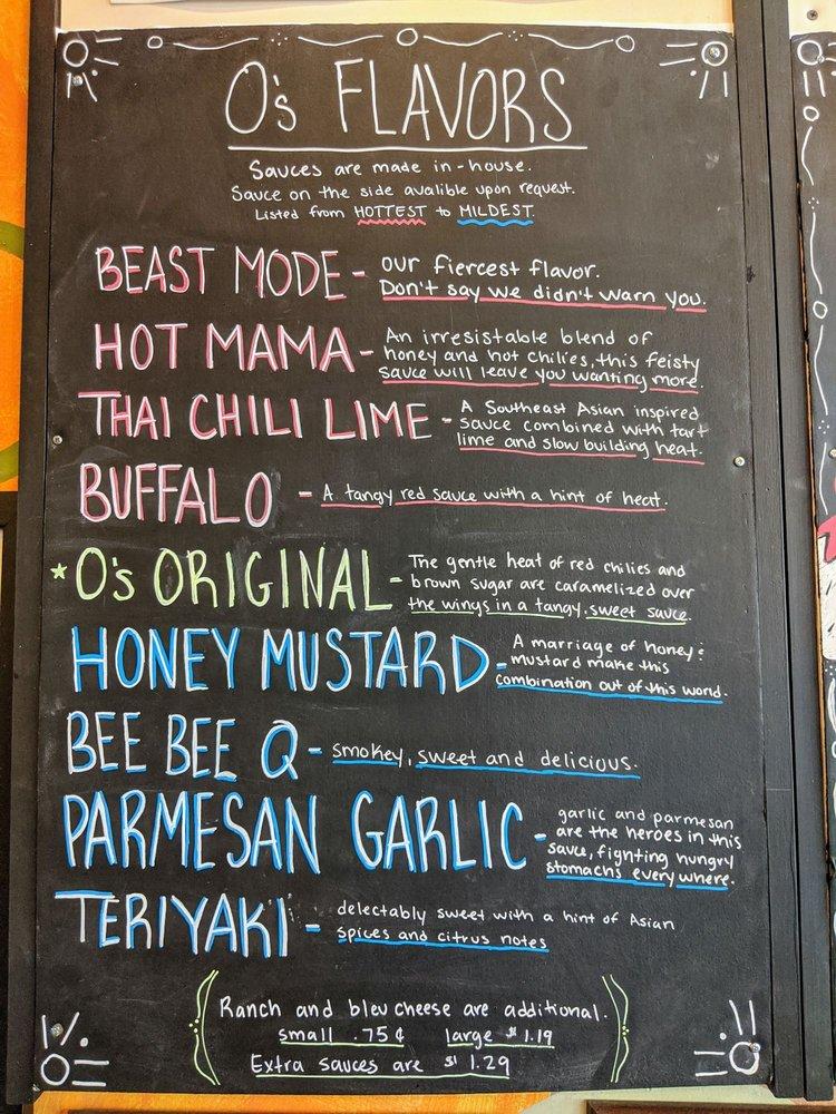 Menu at O! Wing Plus fast food, Overland