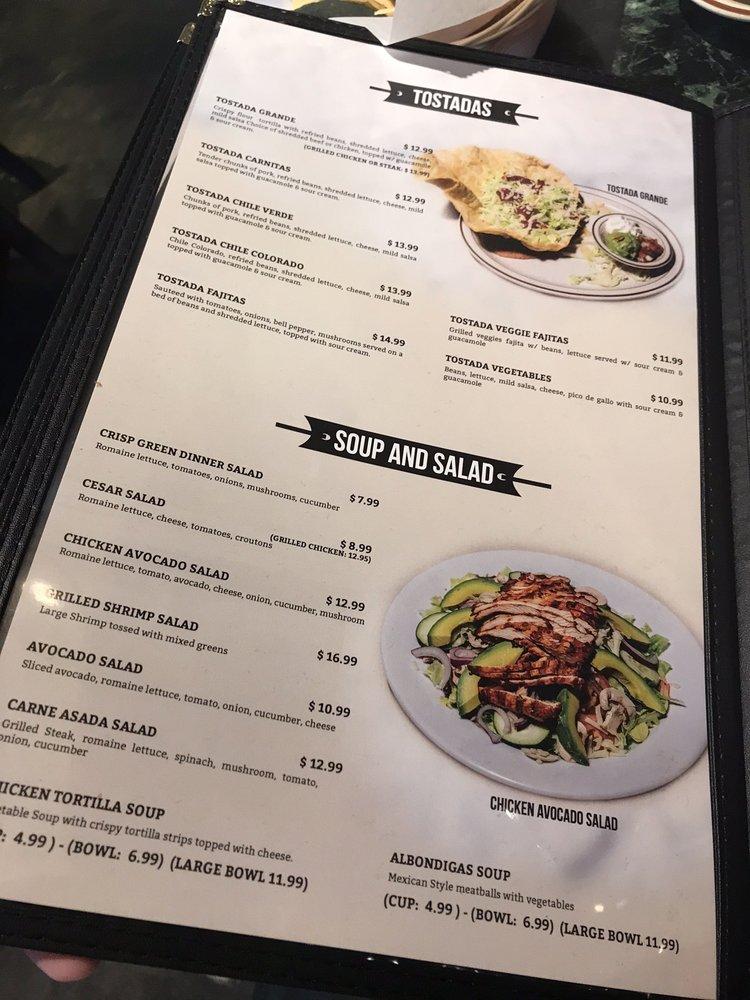 Menu at Patron Mexican Bar & Grill, Camarillo