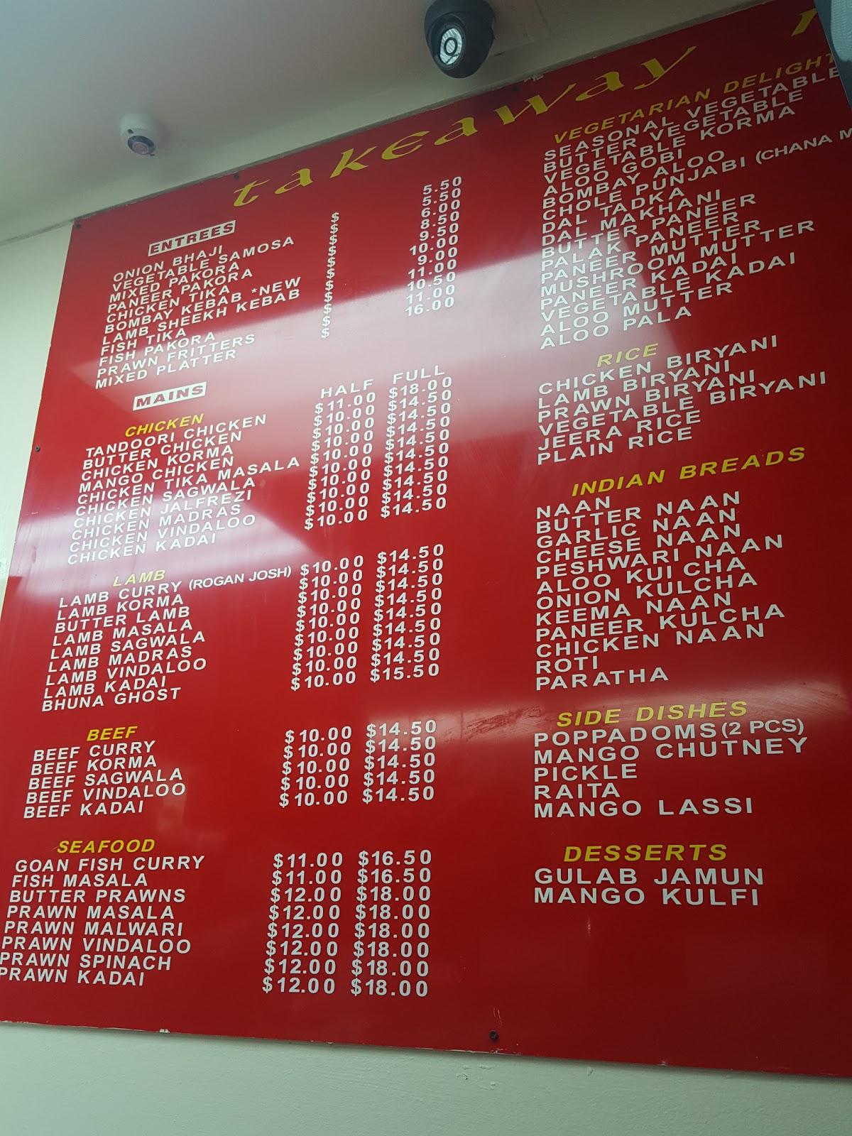Menu at Star Of India Takeaway Levin restaurant, Levin