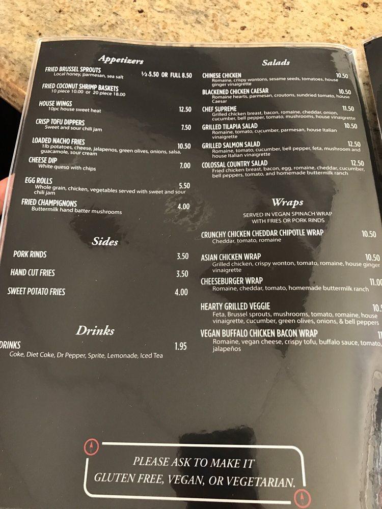 Menu at North Bar, North Little Rock, John F Kennedy Blvd