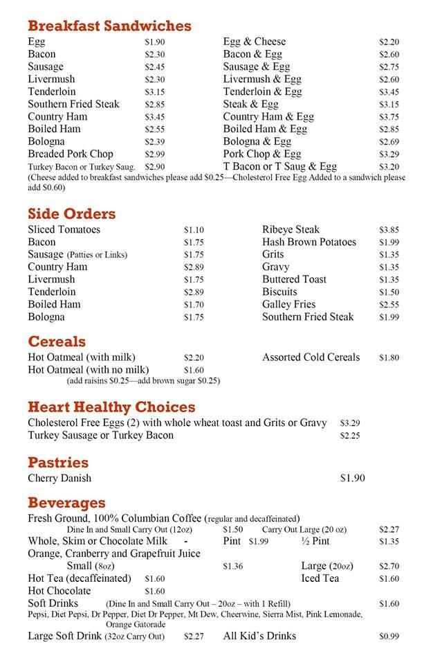 Menu at Scotty's Hometown Grill restaurant, Township of Taylorsville ...