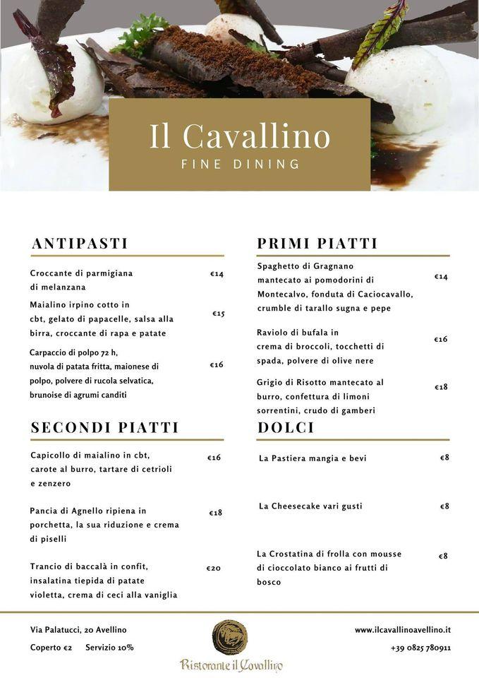 Menu da Il Cavallino ristorante, Avellino