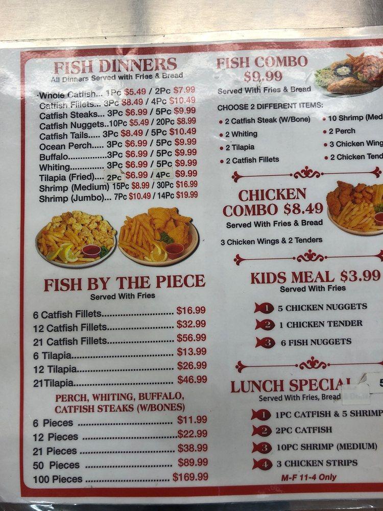 Menu at JJ Fish & Chicken restaurant, Lancaster, W Pleasant Run Rd #220