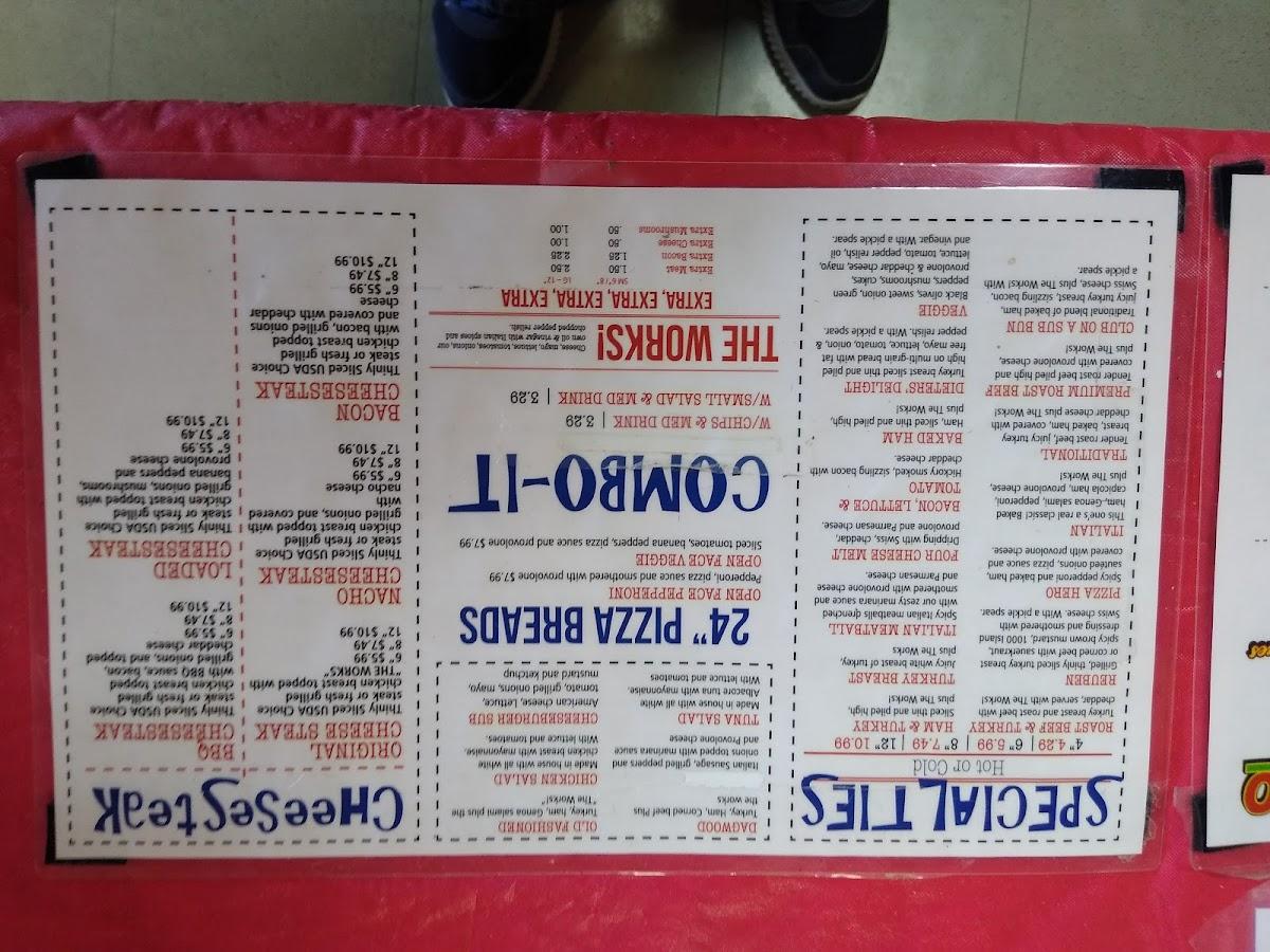 Menu at Our Hero Express Subs restaurant, Springfield, Derr Rd