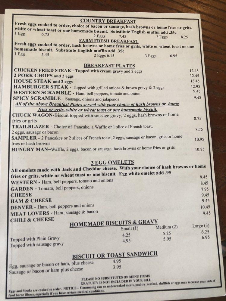 Menu at C C's Cafe, Tomball