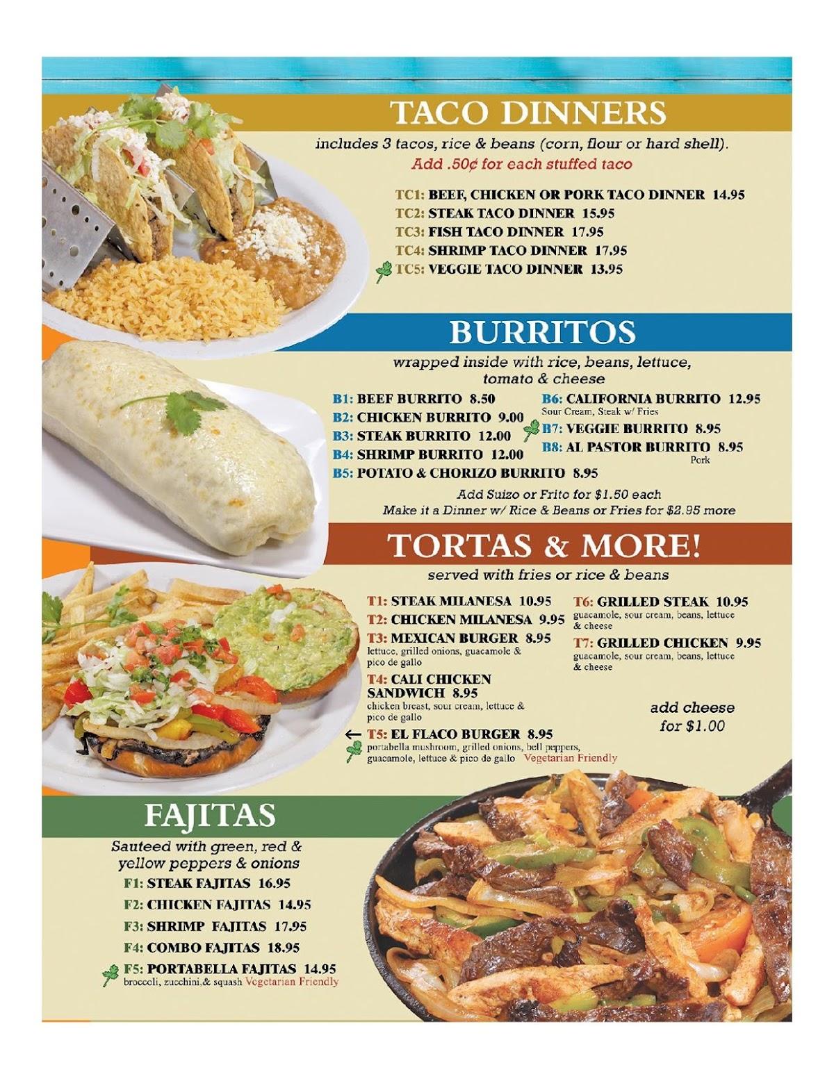 Carta del restaurante Cilantro Cocina Mexicana, Homewood