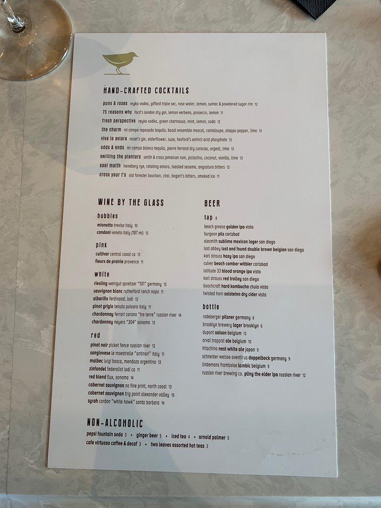 Menu at Black Rail Kitchen + Bar, Carlsbad