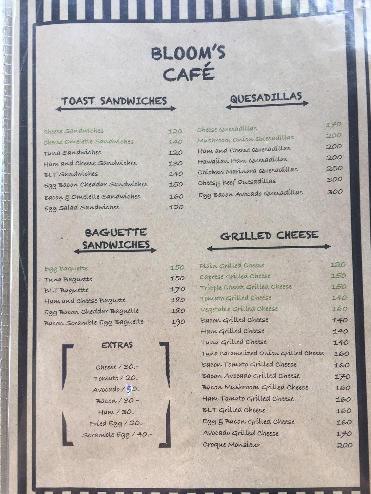 Carta de Bloom Bar, Ko Tarutao, Lipe Waliking Street
