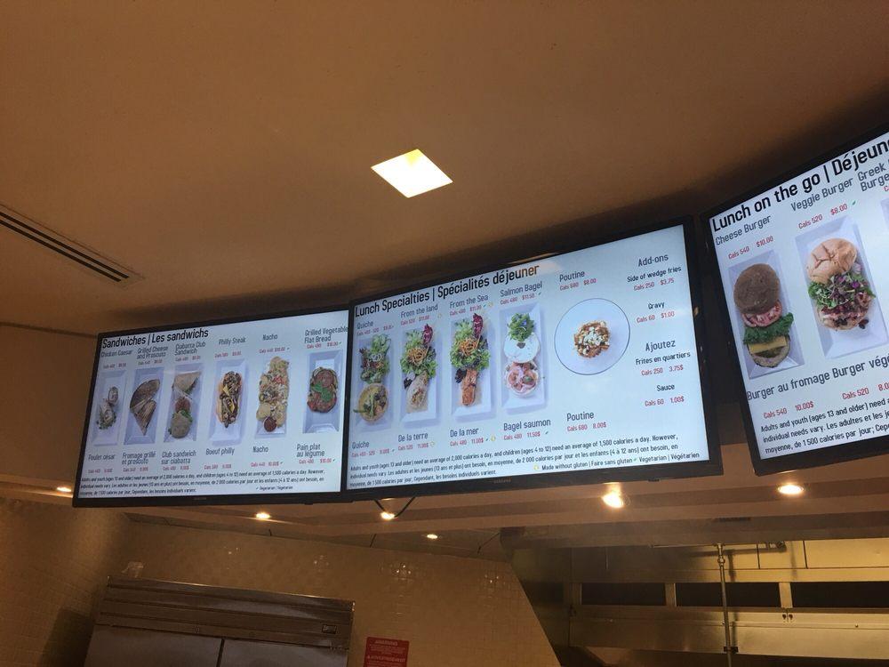 Menu at Happy Goat Coffee Co. (National Gallery of Canada) cafe, Ottawa