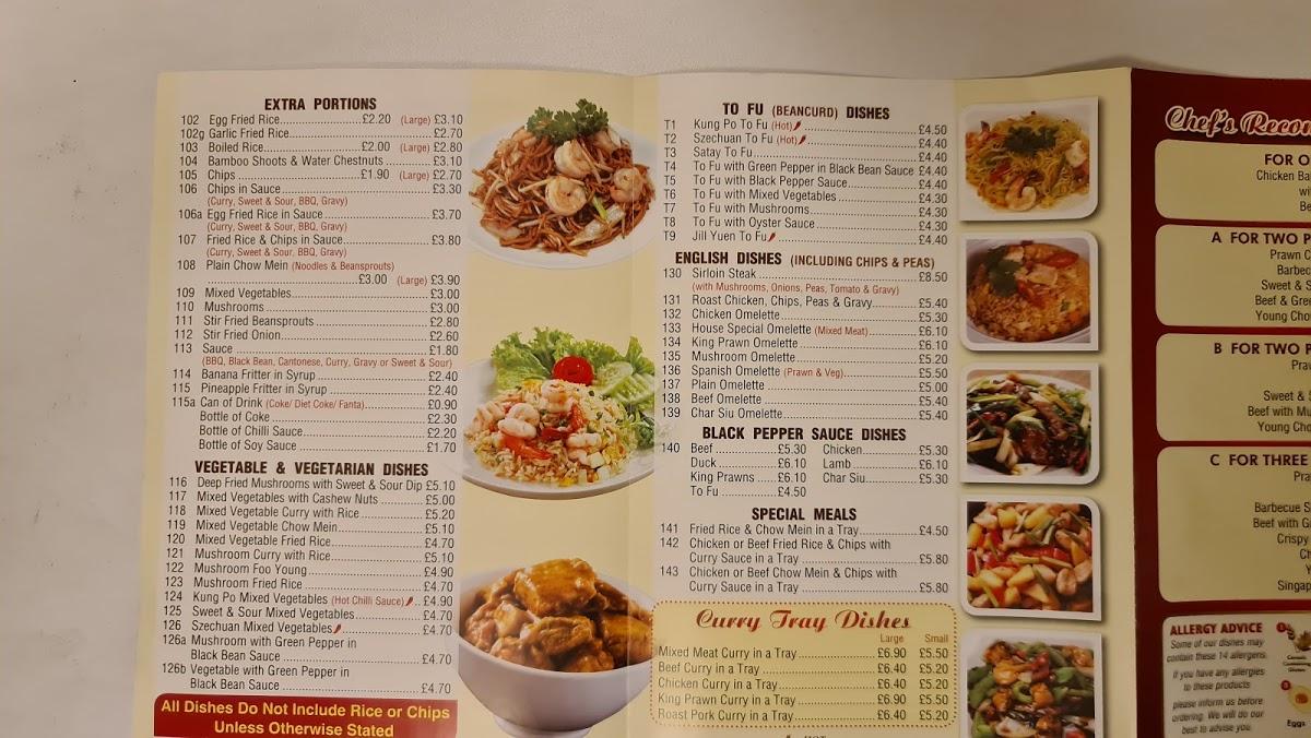 Menu at Hans restaurant, Rowley Regis