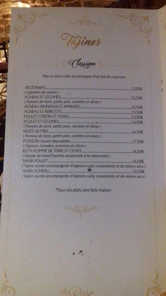 Menu au La Rose des Sables - Restaurant, Luxeuil-les-Bains