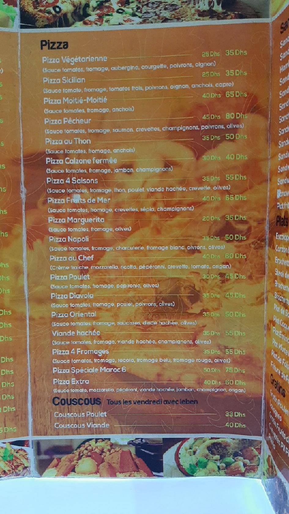 Menu at Espace MAROC 6 restaurant, Casablanca