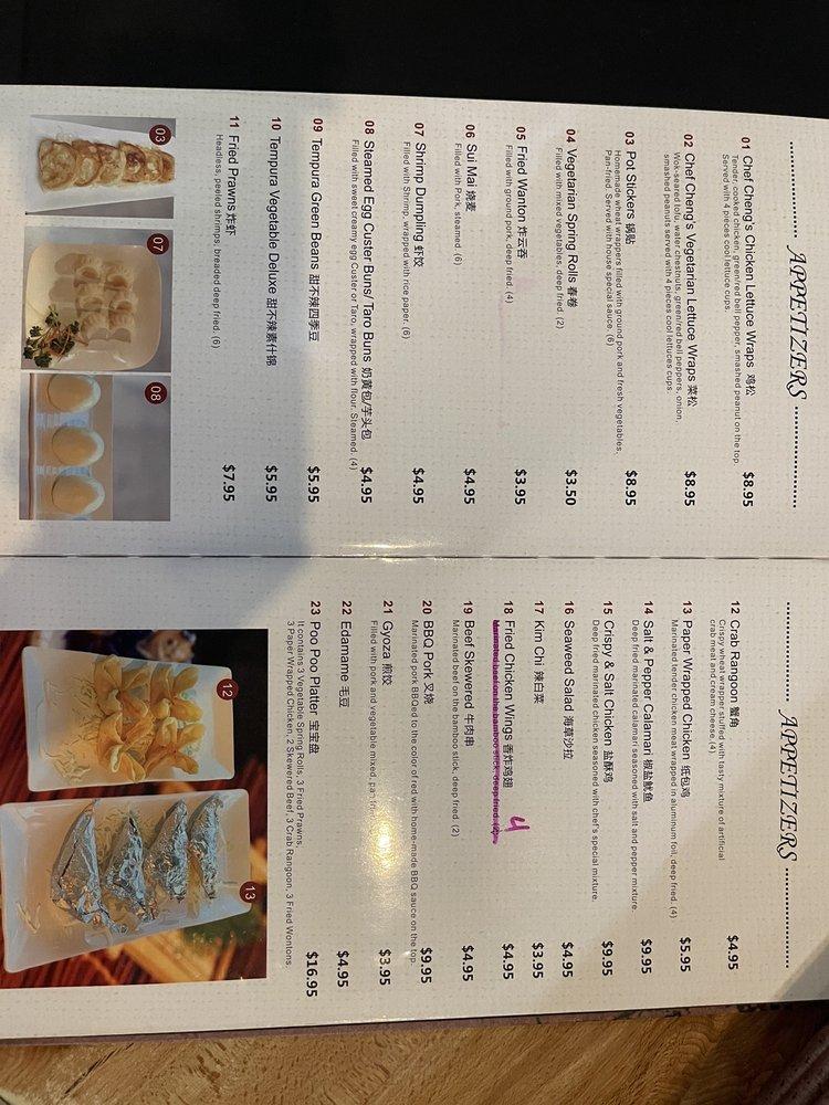 Menu at Chef Cheng's Chinese Restaurant, Elko