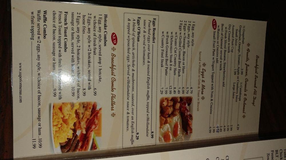 Menu at Warwick Restaurant, Newport News