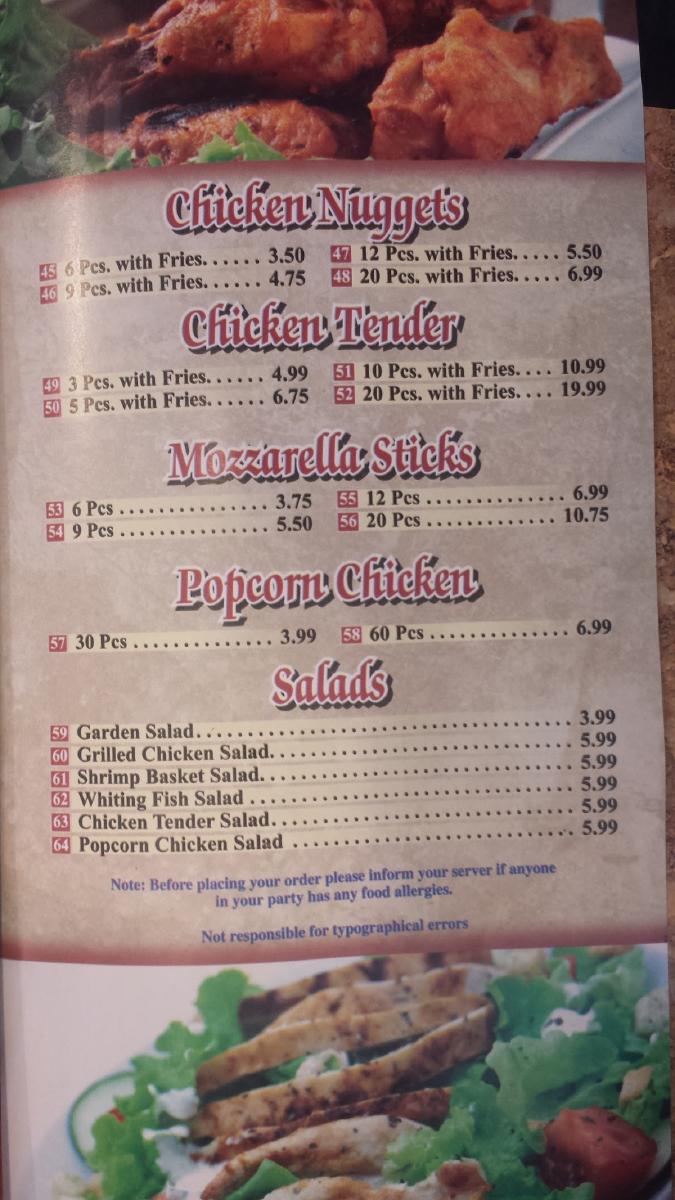 Menu at Crown Chicken & Grill - restaurant, Bridgeton