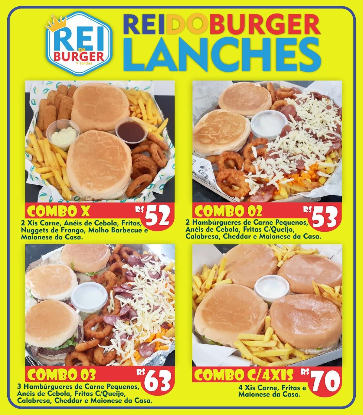 Menu at REI DO BURGER - LANCHES restaurant, Gravataí
