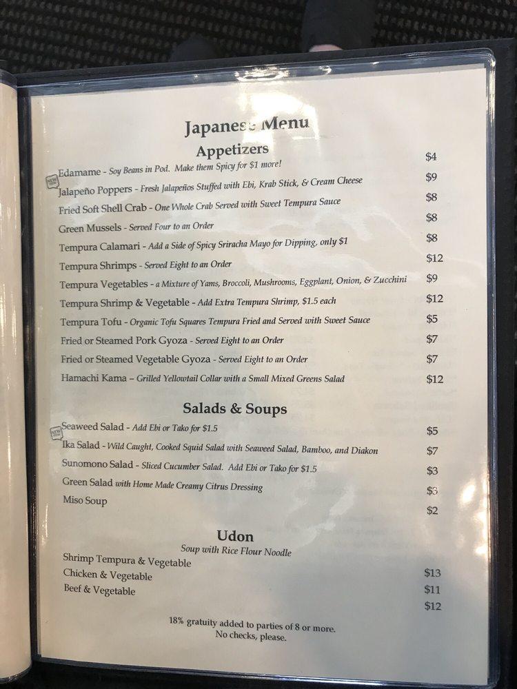 Menu at Bayfront Restaurant, Eureka