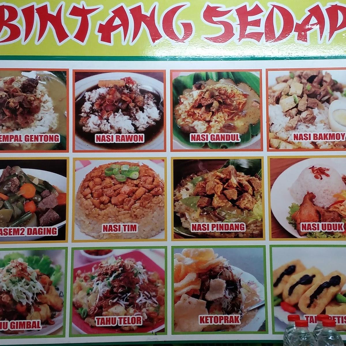 Menu at Bintang Sedap restaurant, Tegal