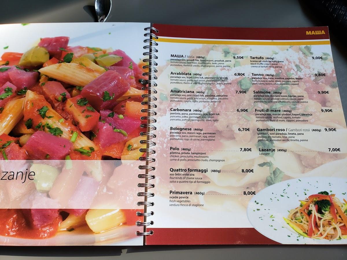 Speisekarte von Cafe Masha Podgorica, Podgorica