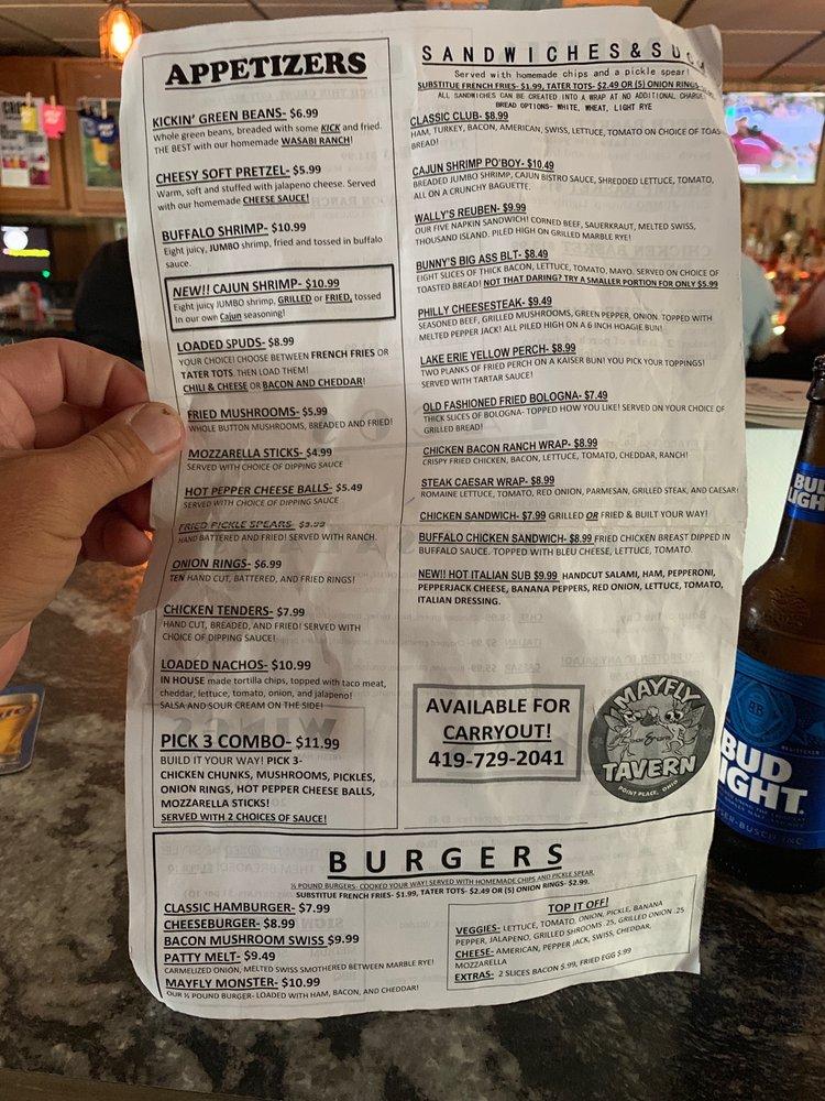 Menu at Mayfly Tavern pub & bar, Toledo, N Summit St