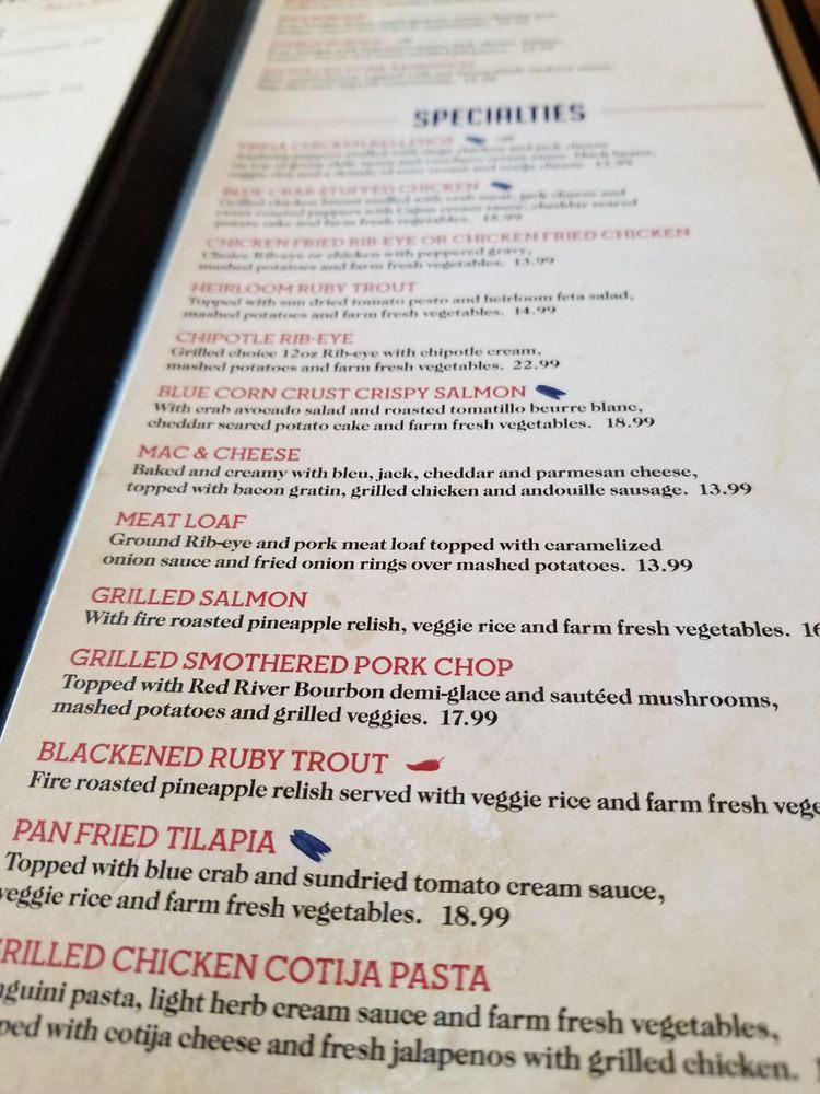 Menu at Blue Corn Harvest Bar & Grill, Georgetown, Georgetown