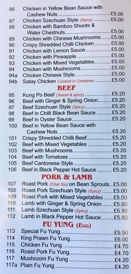 Menu at Happy House Chinese Takeaway fast food, Redhill