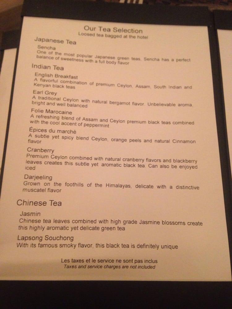 Menu au The Palm Court | La Cour des Palmiers restaurant, Montréal, rue ...