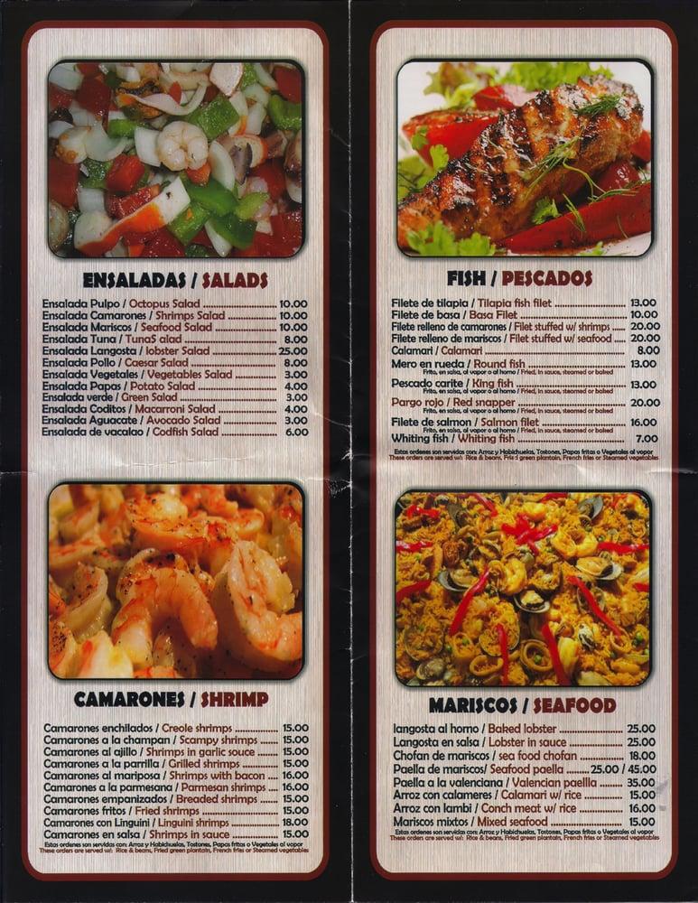 Menu at Papá Restaurant, New York City, 453B E Tremont Ave