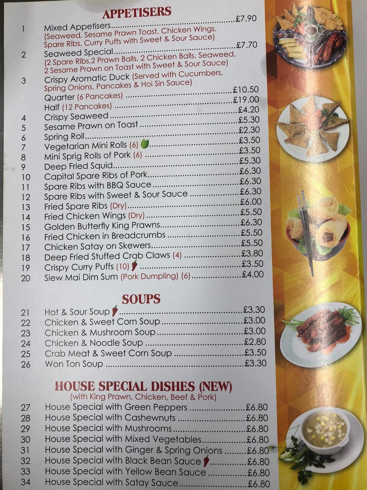Menu at Chop Chop Chinese Takeaway restaurant, Canterbury