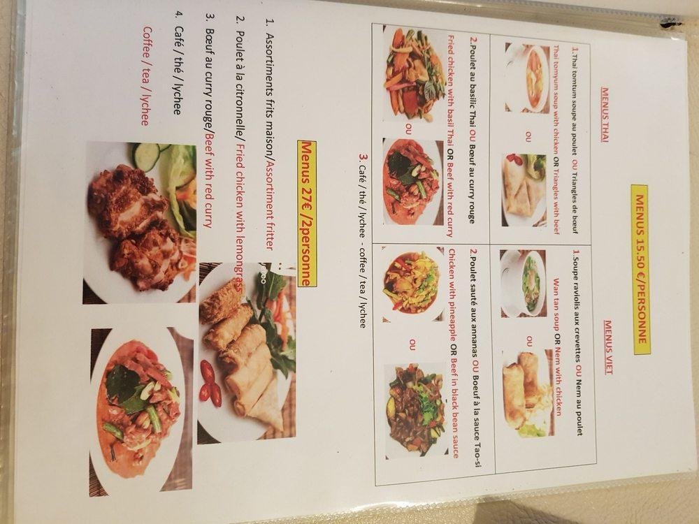 Menu at Lotus Vert, Brussels