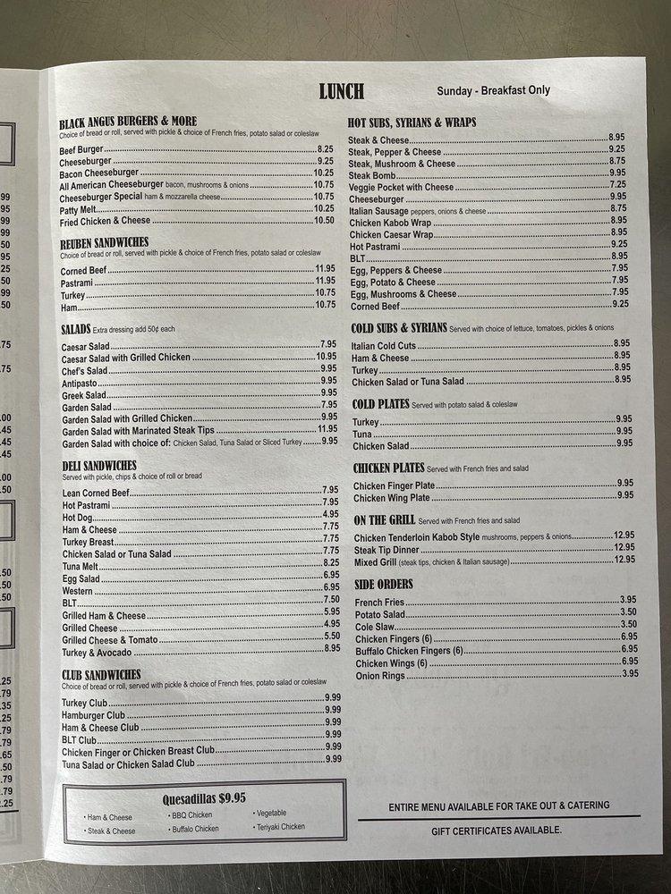 Menu at Luigi's - Breakfast, Lunch, Ice Cream: Peabody MA restaurant ...