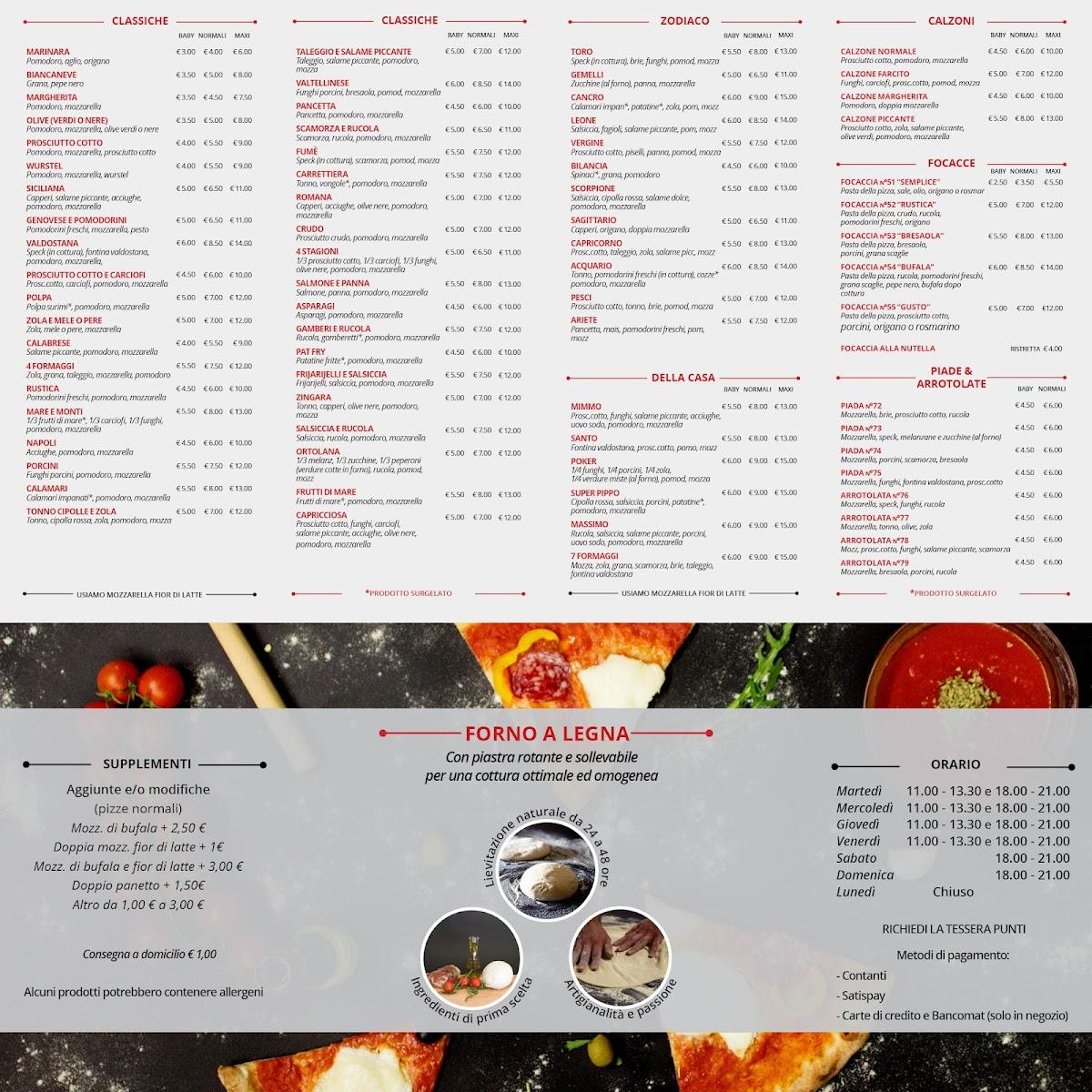 Menu da Pizzeria Da Mimmo, Cuggiono