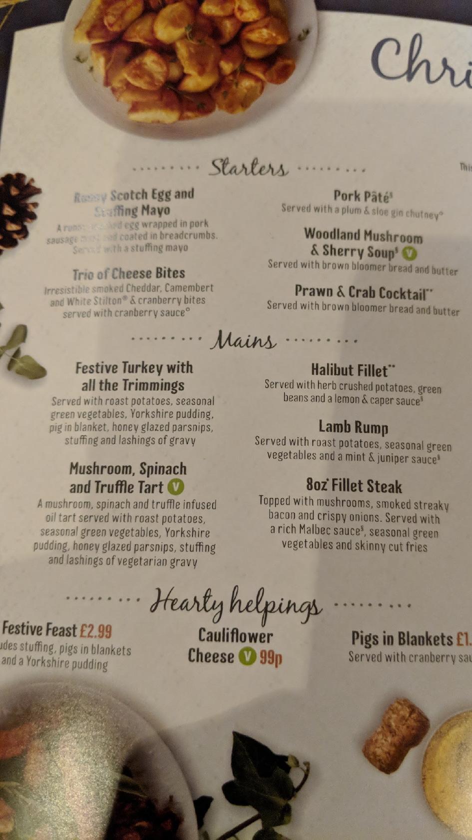 Menu at Marine Court Table Table restaurant, Dover