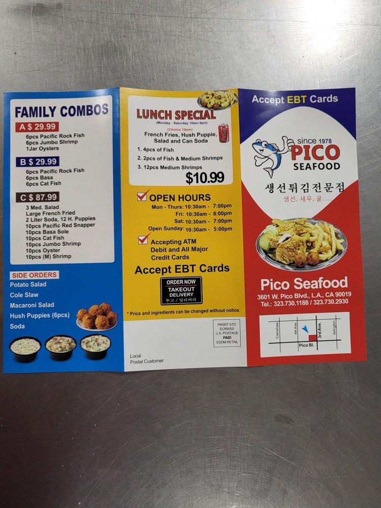 Pico Seafood, 3601 W Pico Blvd in Los Angeles - Restaurant menu and reviews