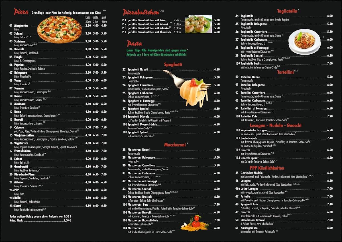 Speisekarte von Pizza Pasta Point | Lieferdienst Gelsenkirchen ...
