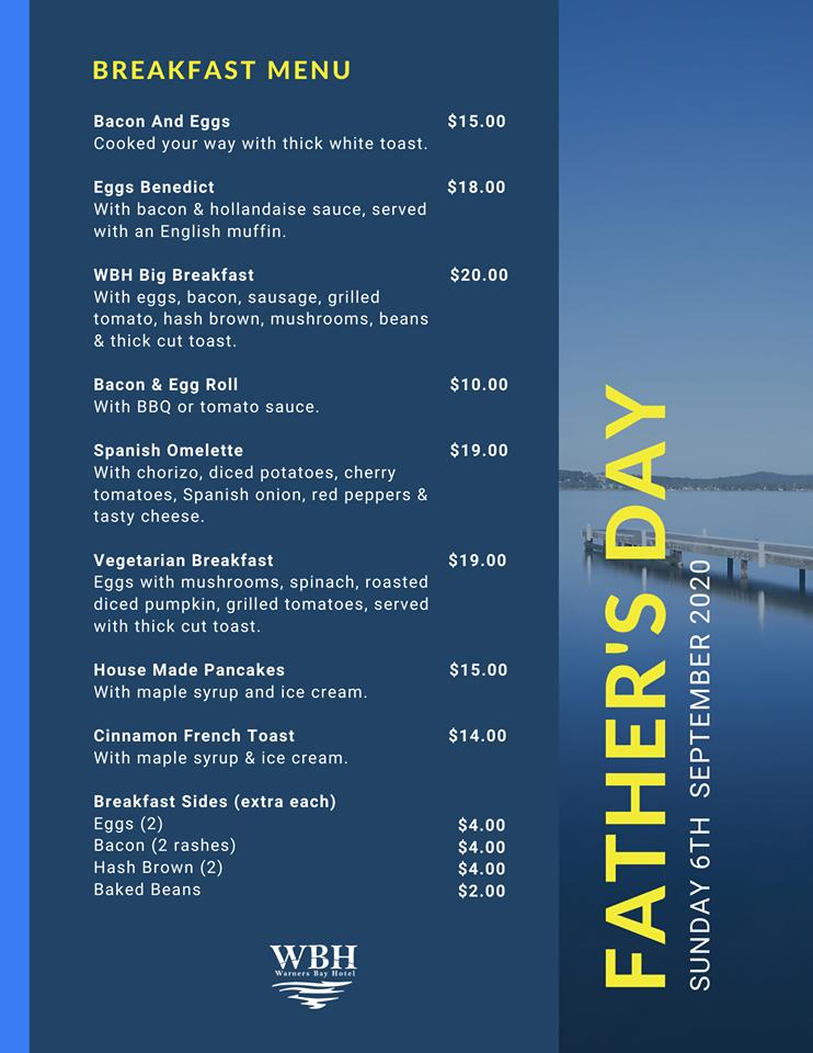Menu at Warners Bay Hotel pub & bar, Warners Bay, 5 John St