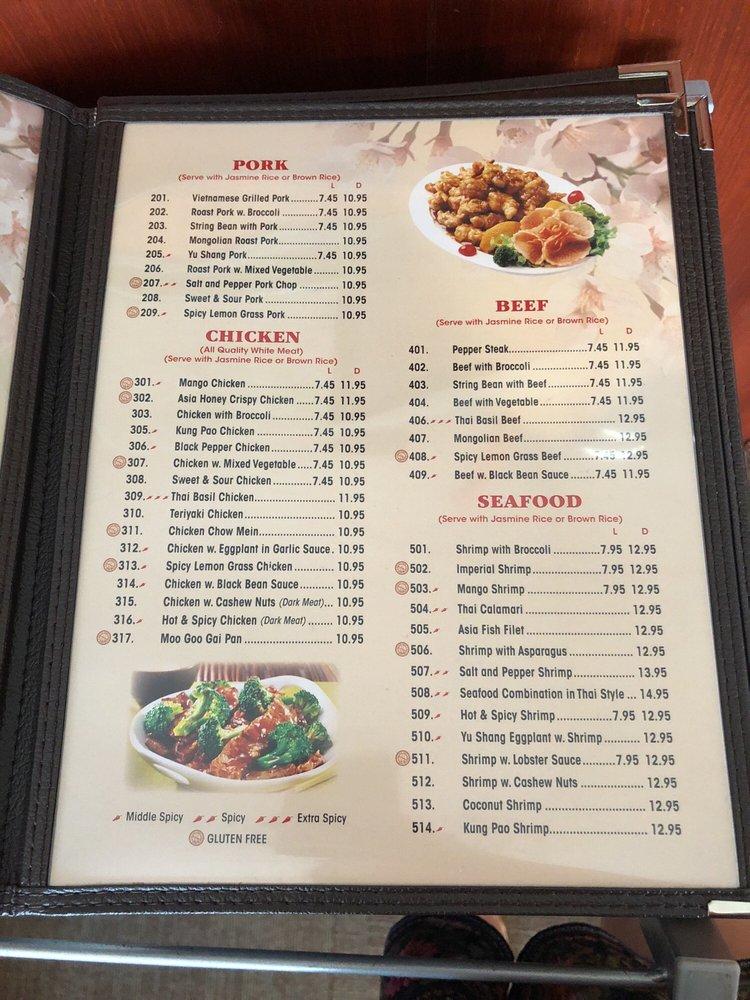 Menu at Modern Asia pub & bar, Frederick