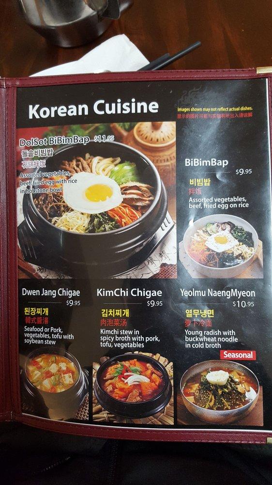 Menu at Chingu Korean Restaruant BBQ, Richmond Hill