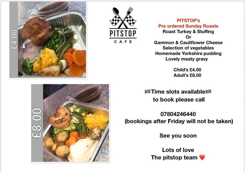Menu at Pit Stop Cafe, Deal