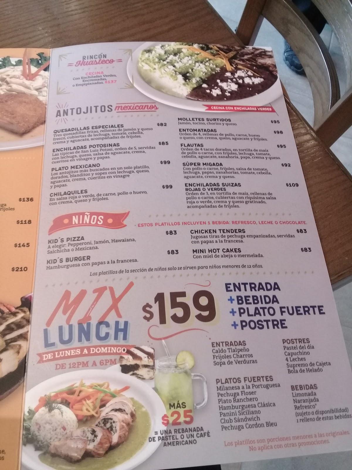 Menu at Super Cream restaurant, Ciudad Victoria