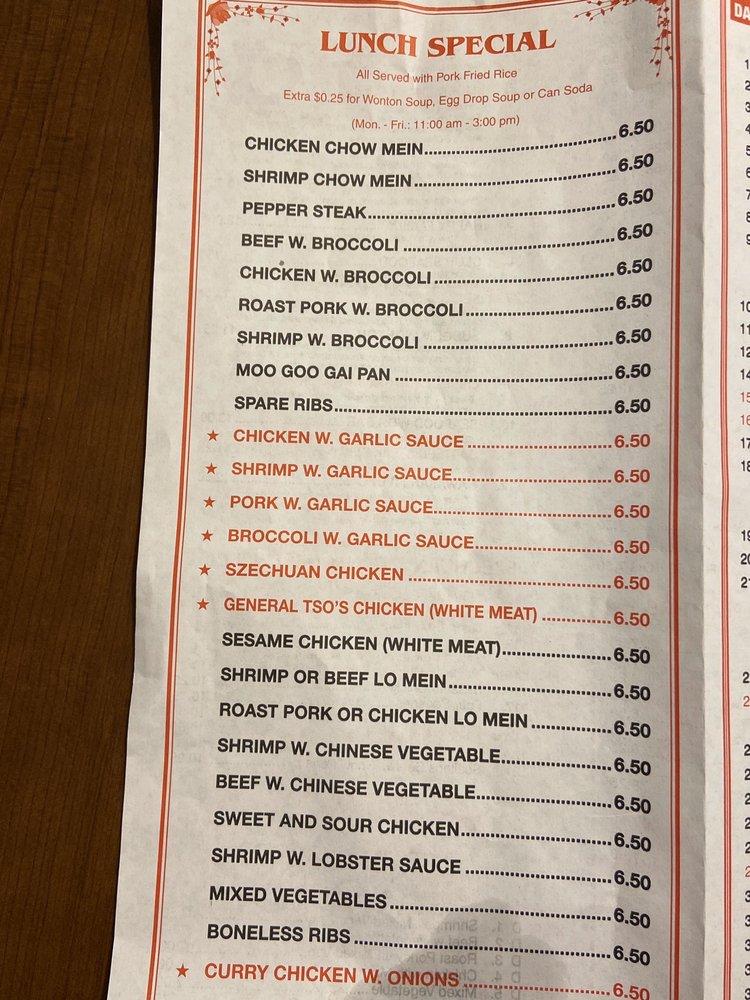 Menu at Chef King restaurant, Atlantic City, Arctic Ave