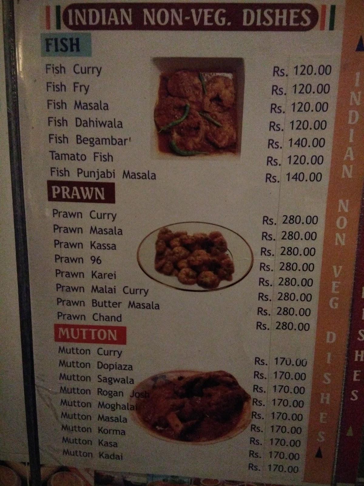 Menu at Barabati Restaurant, Cuttack, Jail Rd