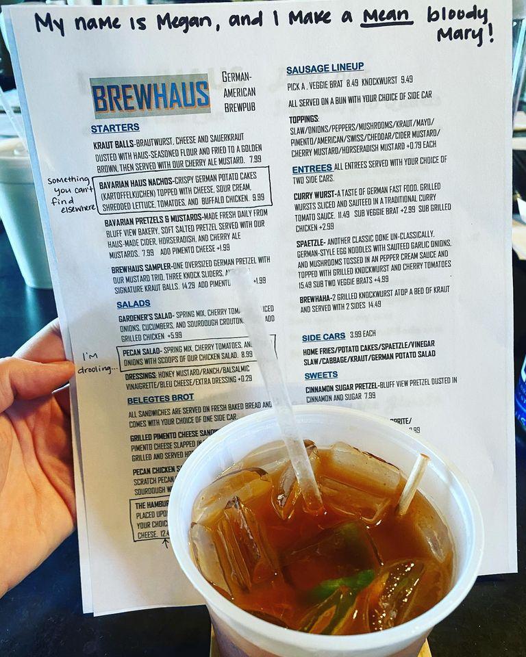 Menu at Brewhaus pub & bar, Chattanooga
